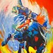 A Dogged Bull Ride Bull Oily Paint Cowboy Old Fashioned Sport Bull Fun ...