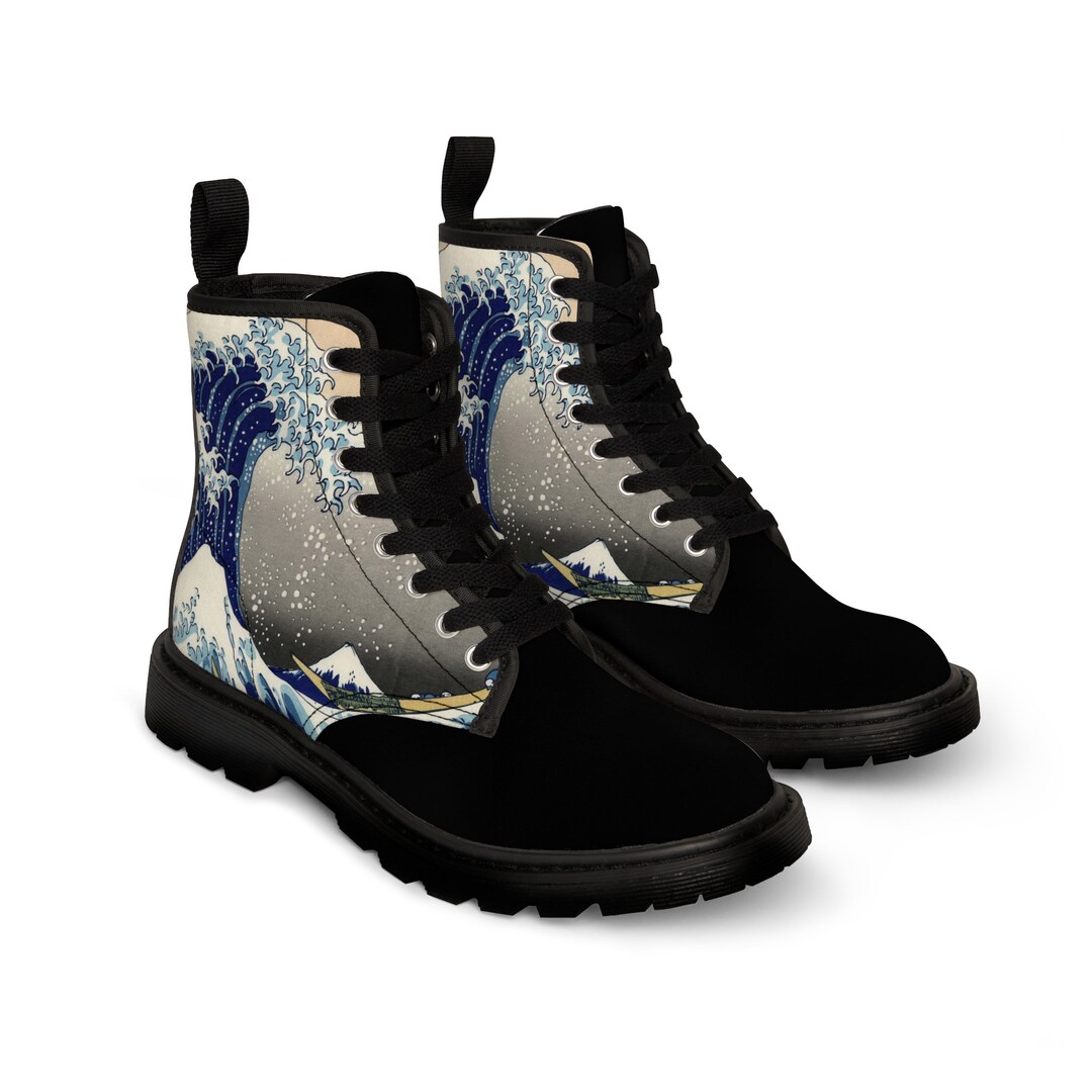 The Great Wave off Kanagawa Boots Katsushika Hokusai Womens Japandi ...