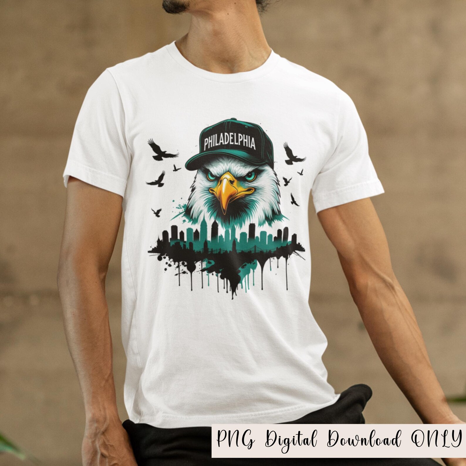 Philadelphia Eagles PNG: Retro Football Design (digital Download, PDF ...
