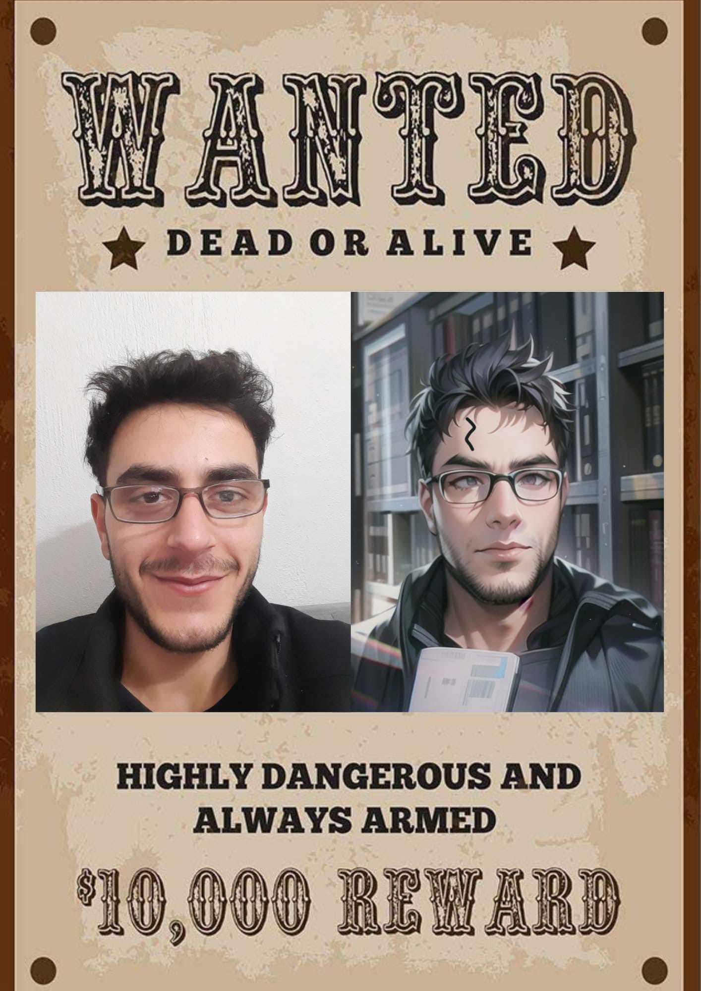 Custom Anime Wanted Poster Digital Art Personalized Power - Etsy