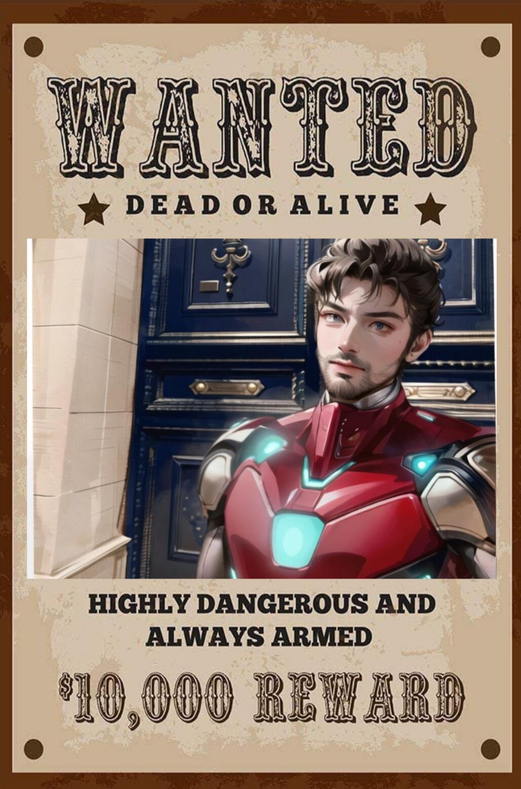 Custom Anime Wanted Poster Digital Art Personalized Power - Etsy