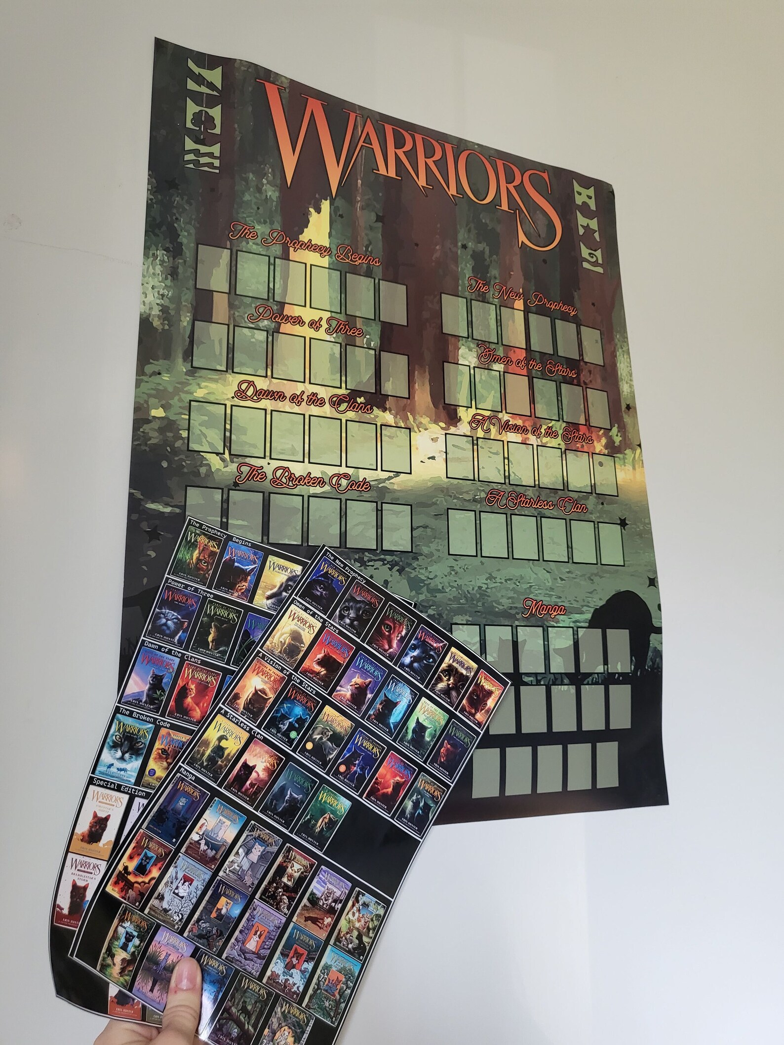 Warrior Cats Book Tracker Poster and Stickers - Etsy