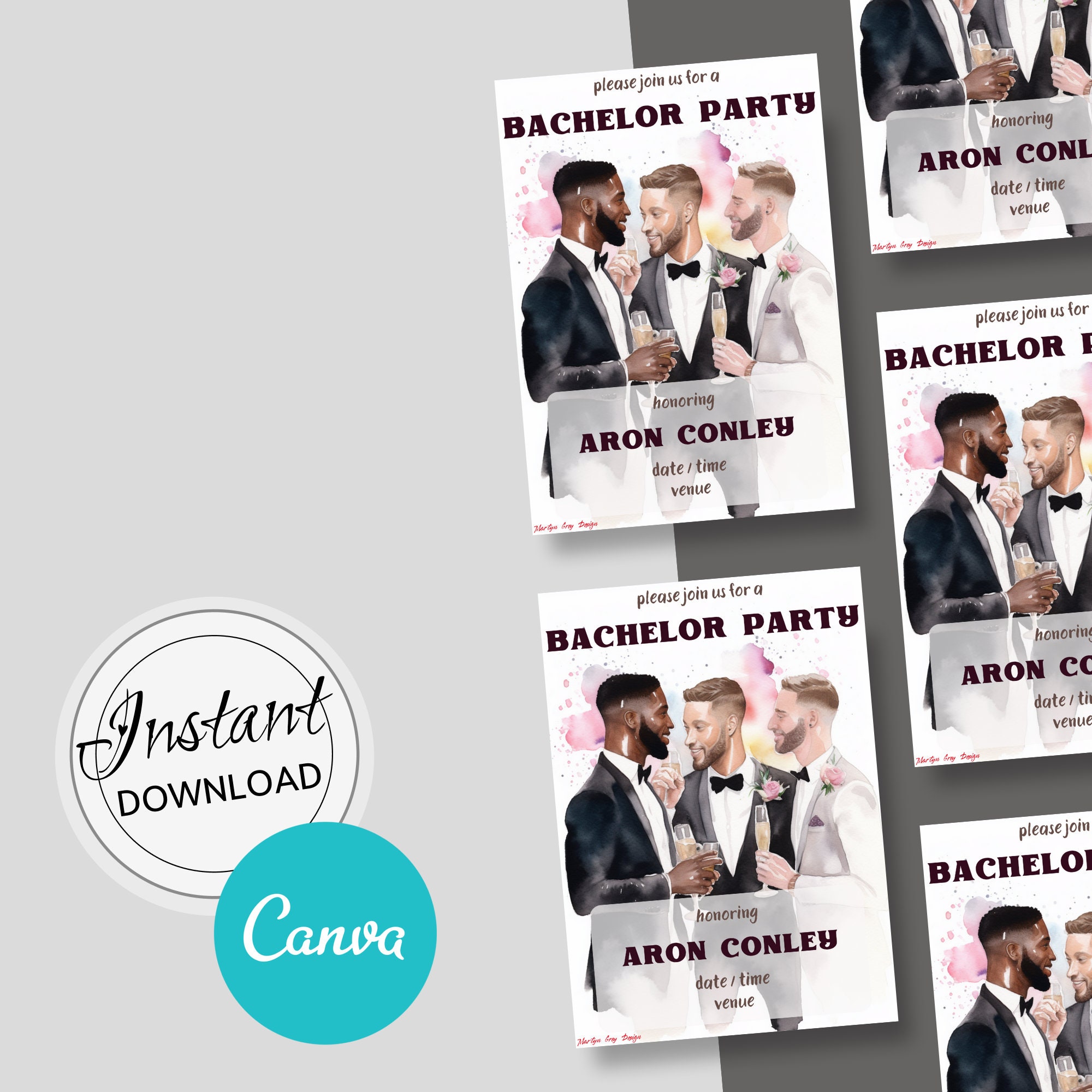 Groomsmen Printable Celebration Card Digital Bachelor Party - Etsy
