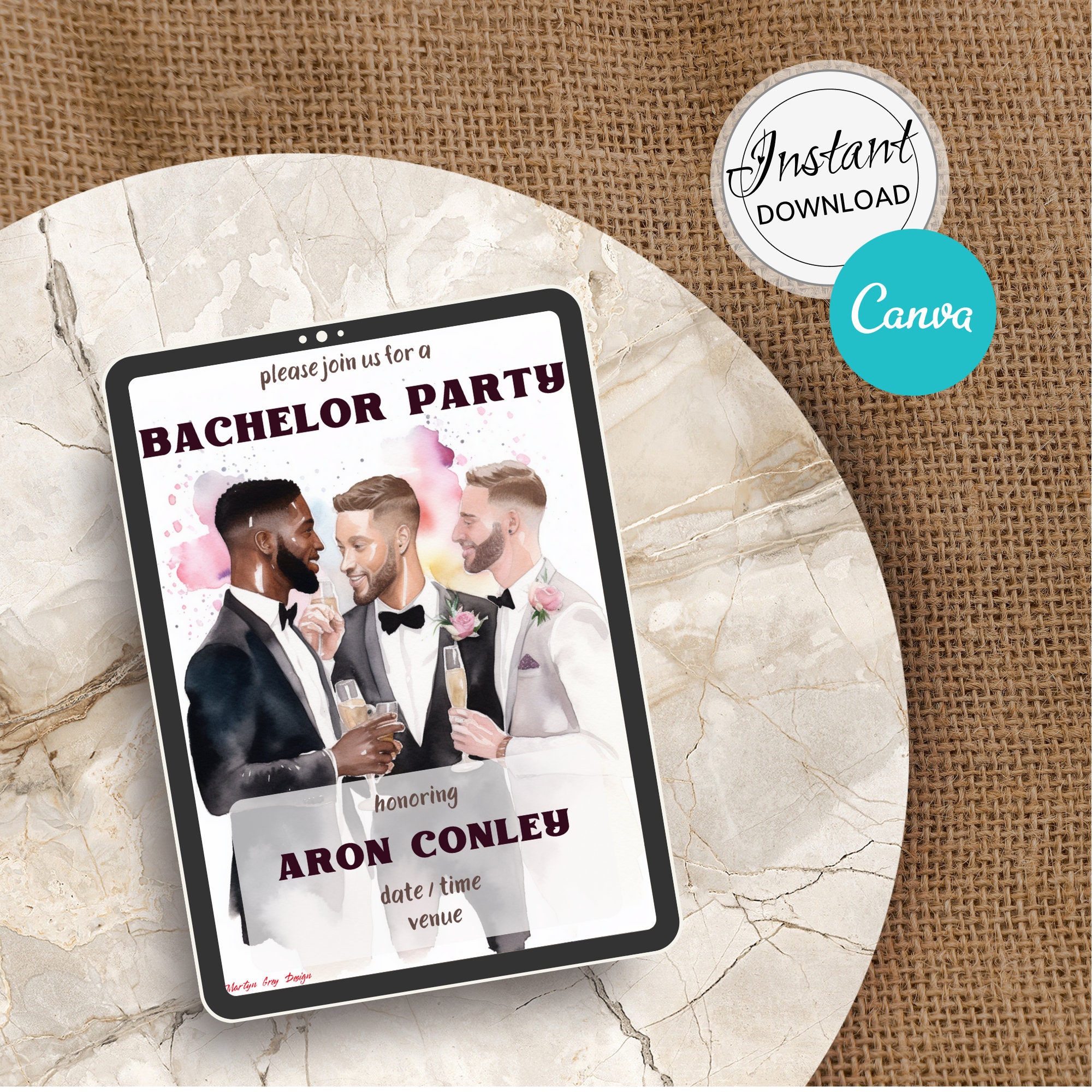 Groomsmen Printable Celebration Card Digital Bachelor Party - Etsy
