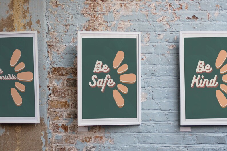 PBIS Classroom Poster - Retro Fonts and Colors - Elementary School ...