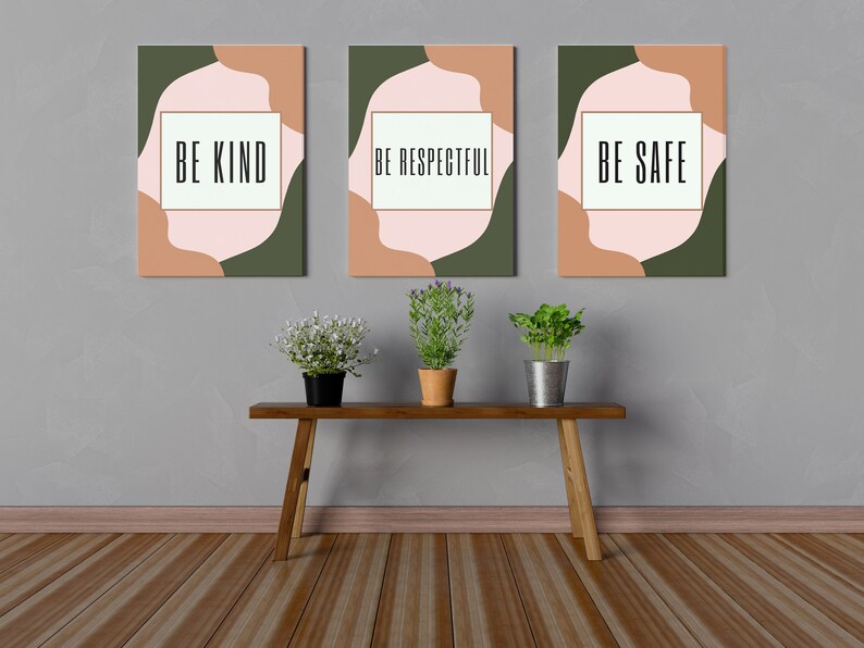 Classroom Posters for PBIS - Trendy Font and Colors - Elementary School ...