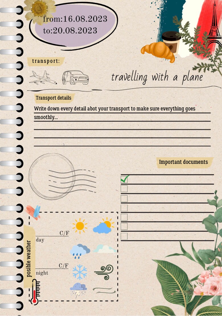 Digital Travel Journal - Etsy