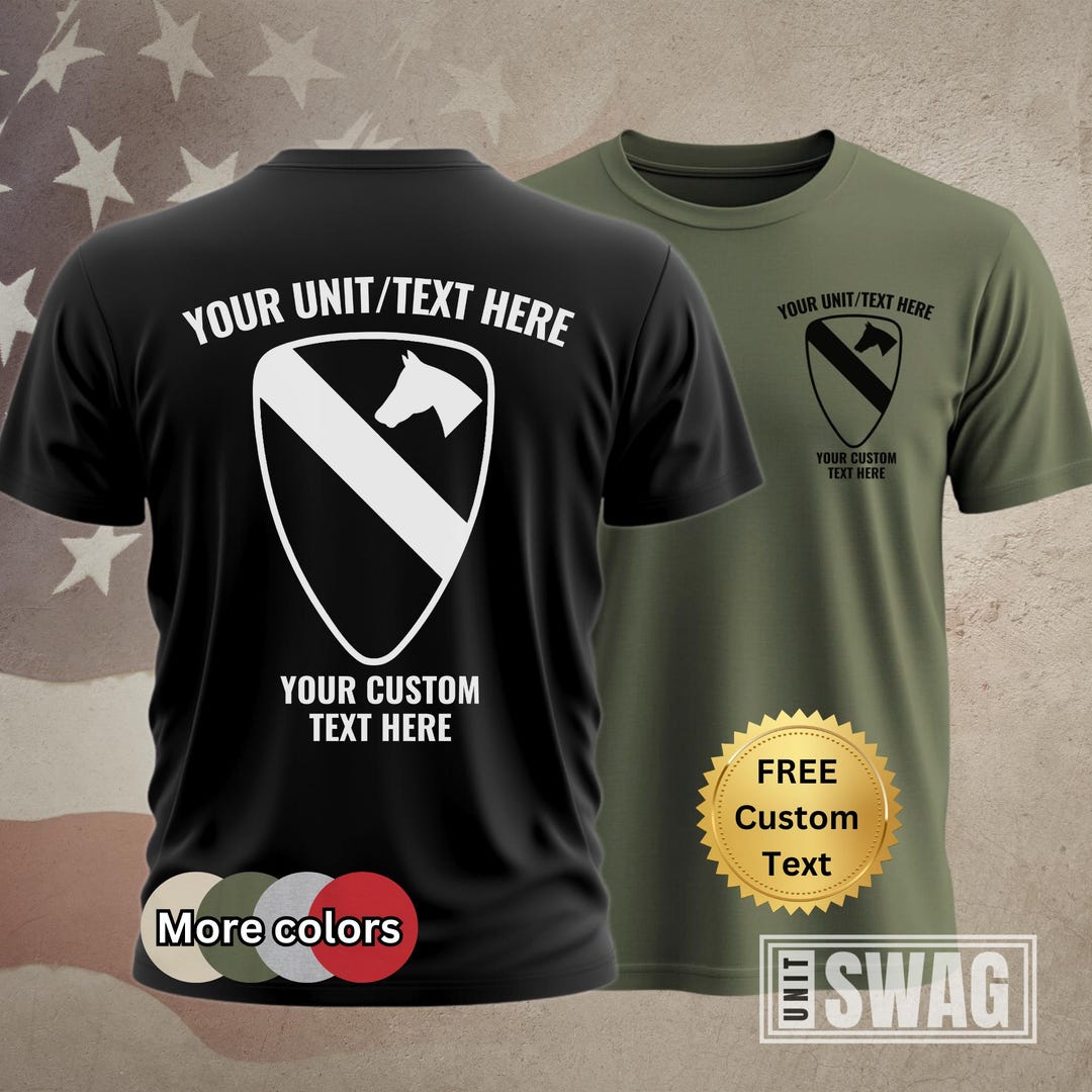 1st Cavalry Division, T-shirt, Personalized, Fort Hood, Texas, 1 CAV ...
