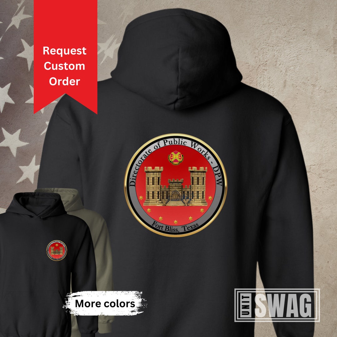 USAG Fort Bliss DPW, Hoodie, Department of Public Works, Heavy Blend ...