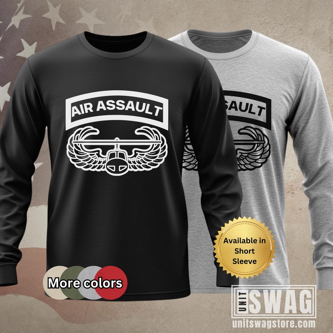 Air Assault, T-shirt, Long Sleeve, Air Assault Tab, School, Instructor ...