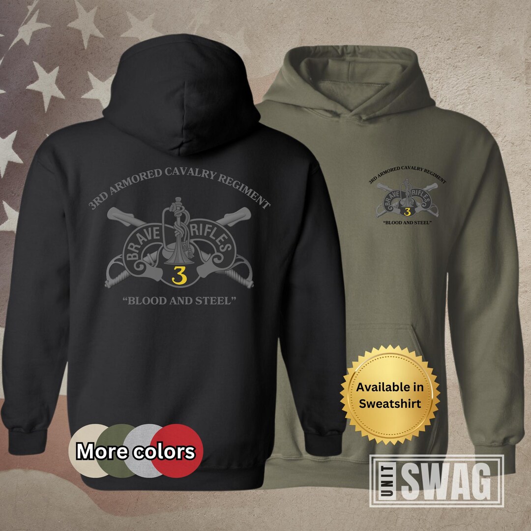 3rd Armored Cavalry Regiment, Blackout, Hoodie, 3 ACR, Brave Rifles ...