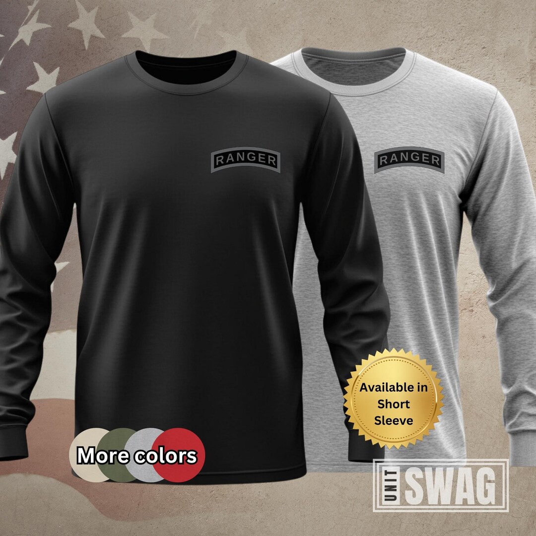 Ranger Tab, T-shirt, Long Sleeve, Rangers Lead the Way, Ranger Regiment ...
