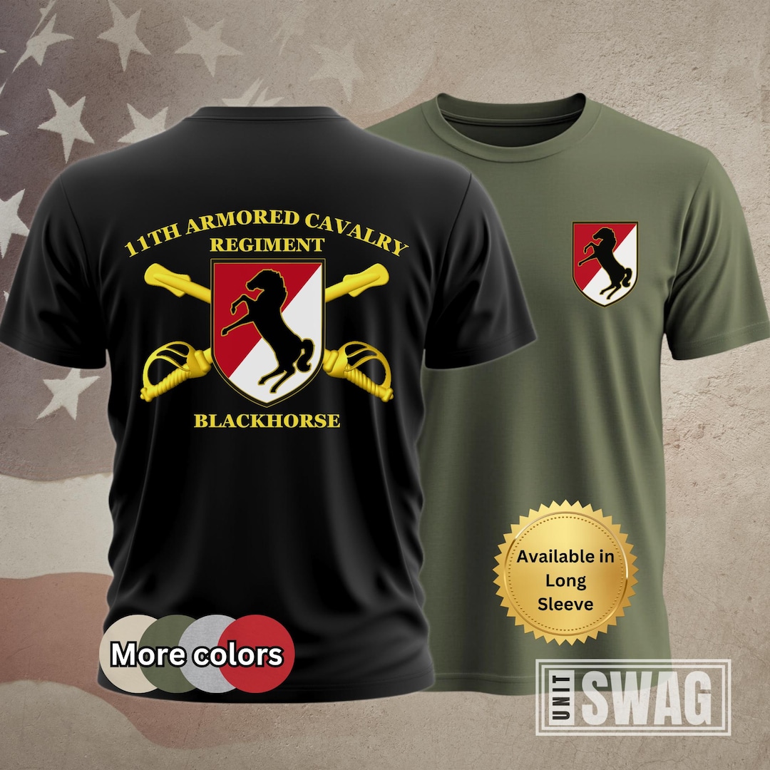 11th Armored Cavalry Regiment, T-shirt, 11 ACR, Blackhorse Regiment ...