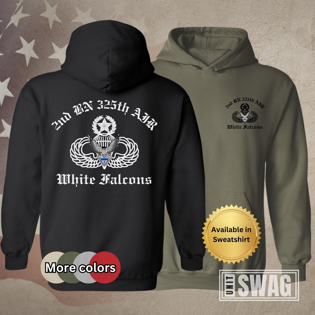 2-325 AIR, Hoodie, Airborne Infantry Regiment, White Falcons, Let's Go ...