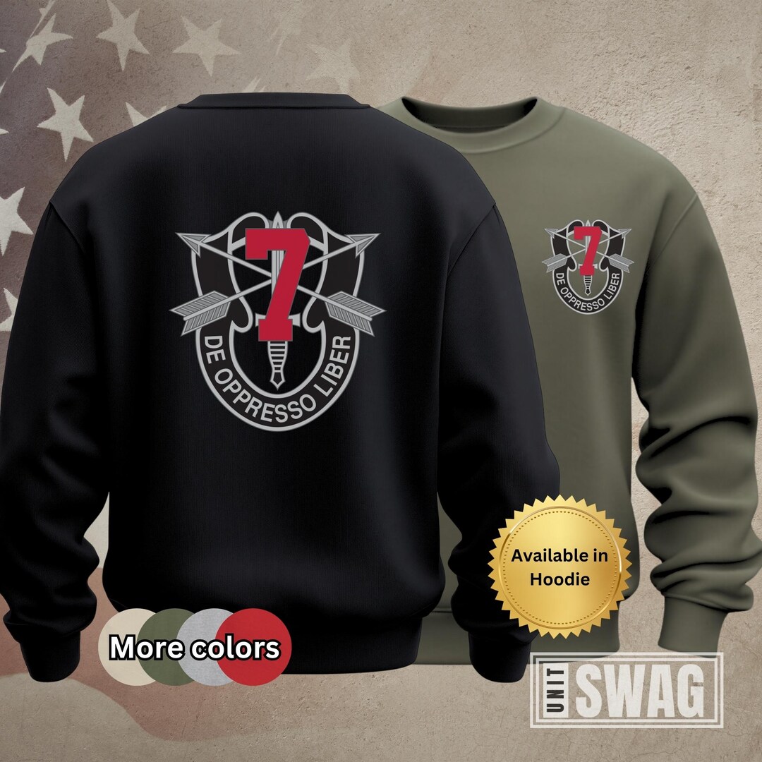 7th SFG (A), Sweatshirt, 7th Special Forces Group, Airborne, 7 SFG, De ...