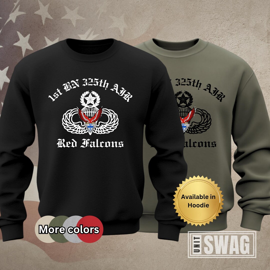 1-325 AIR, Sweatshirt, Airborne Infantry Regiment, Red Falcons, Let's ...