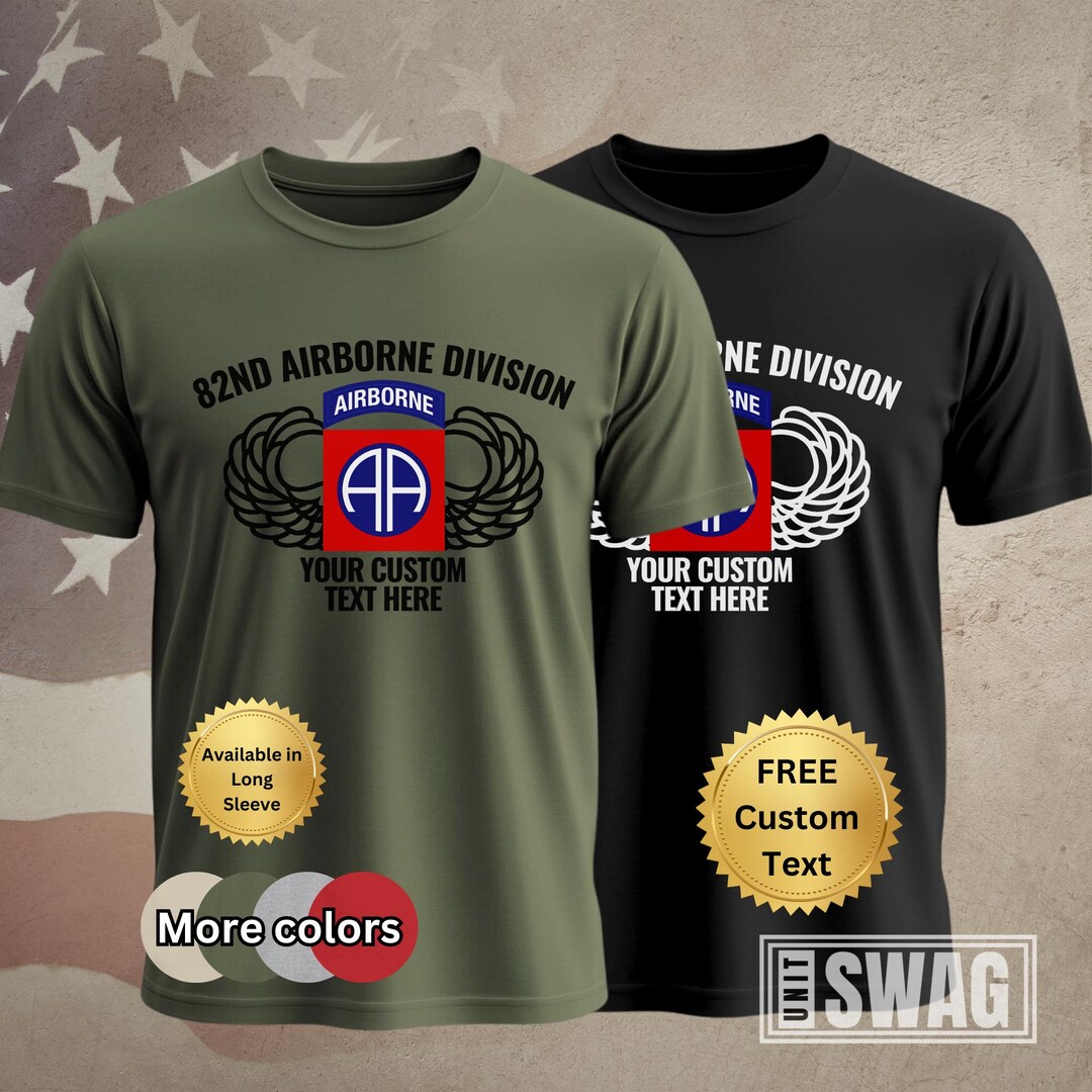82nd Airborne Division, T-shirt, Personalize, All American, Fort Bragg ...