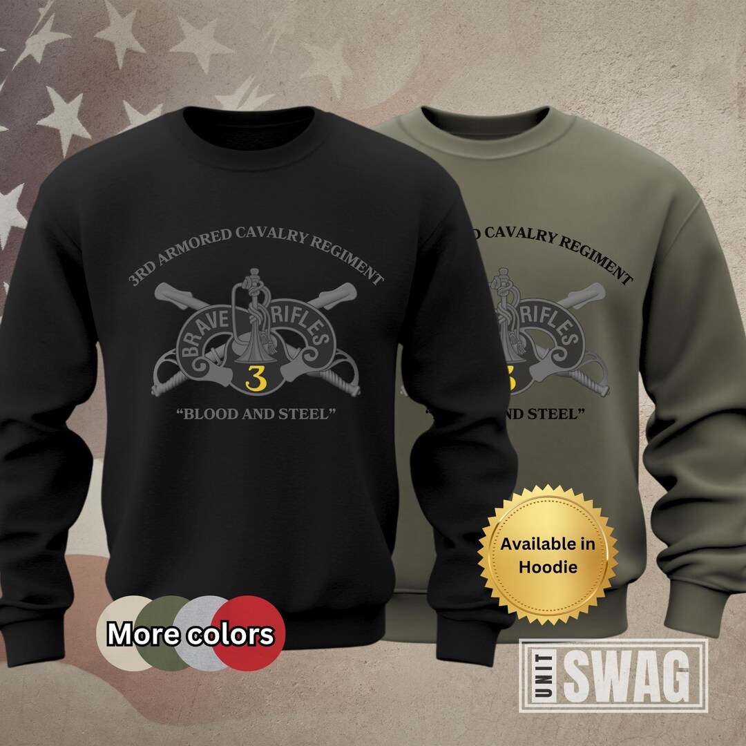 3rd Armored Cavalry Regiment, Blackout, Sweatshirt, 3 ACR, Brave Rifles ...