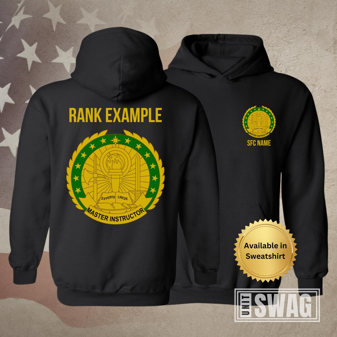 US ARMY Master Instructor Hoodie, Master, Instructor Badge, Army Master ...