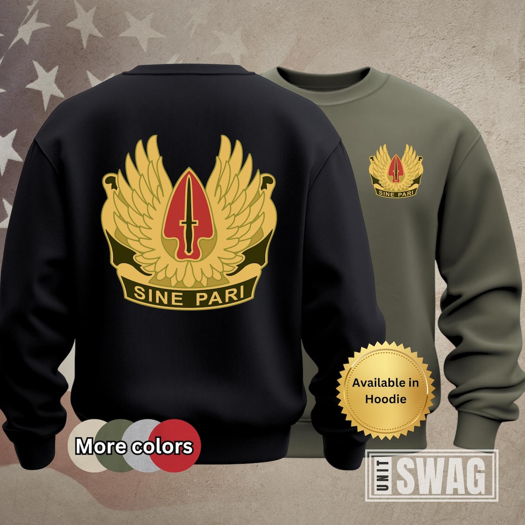 Special Operations Command, Sweatshirt, USASOC, Sine Pari, Unit ...