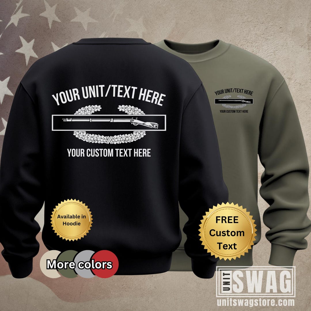 Infantryman Badge, Sweatshirt, Infantry, Army, CIB, US Army, Veteran ...