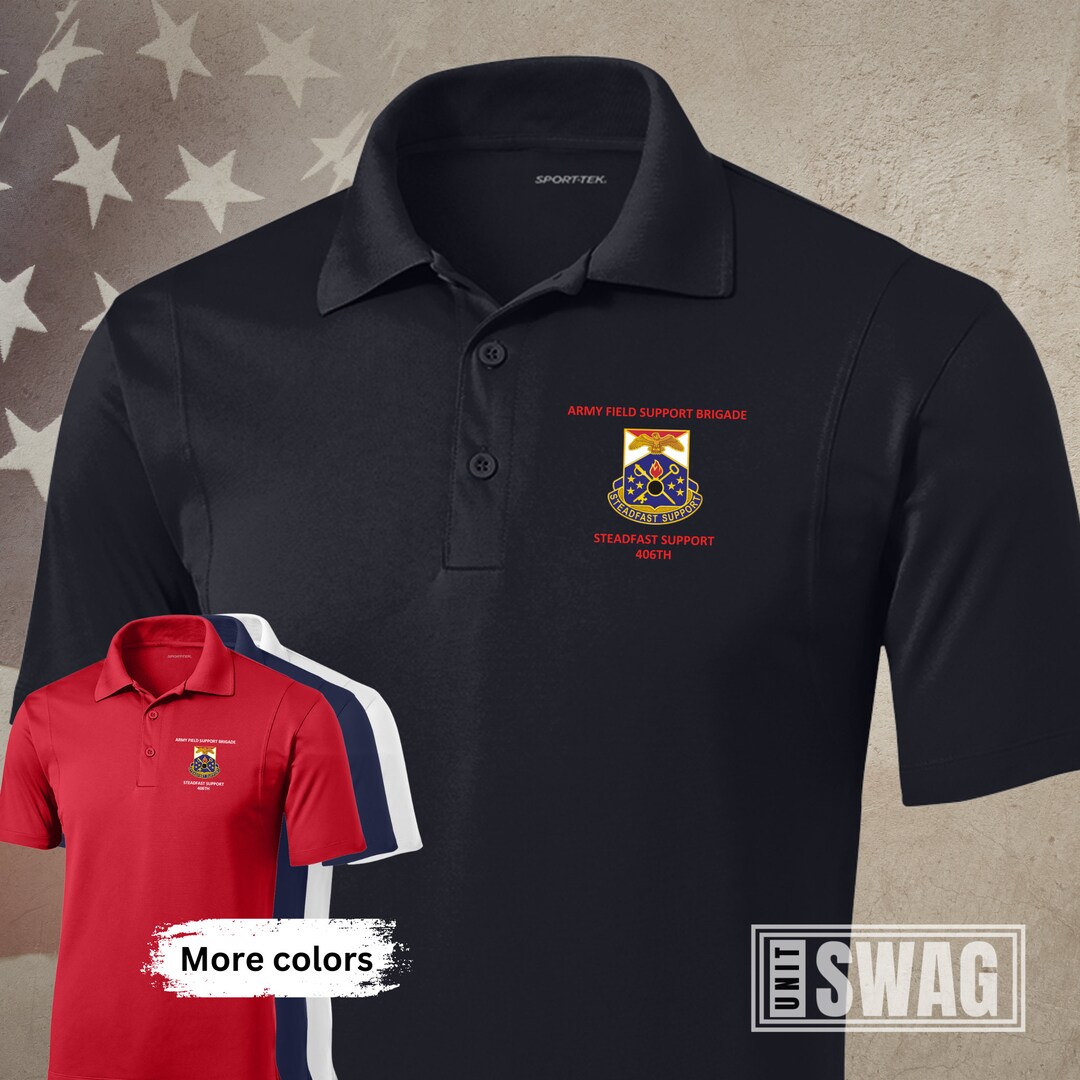 406th Army Field Support Brigade Men's Moisture-wicking Sport Polo ...