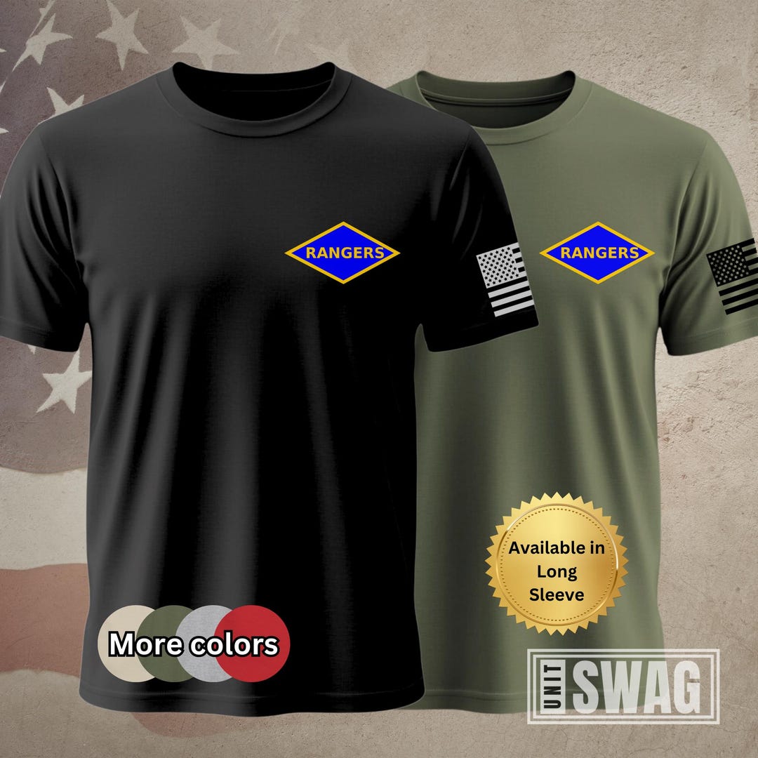 Blue Ranger Diamond, T-shirt, WW2, WWII, RLTW, Ranger Regiment, US Army ...
