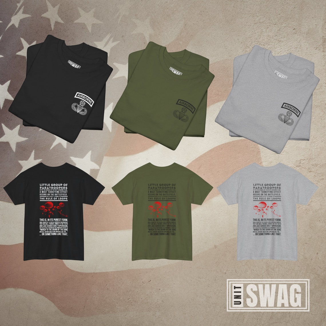 Airborne Trooper T-shirt, Paratrooper Airborne, Vintage Airborne, LGOP ...