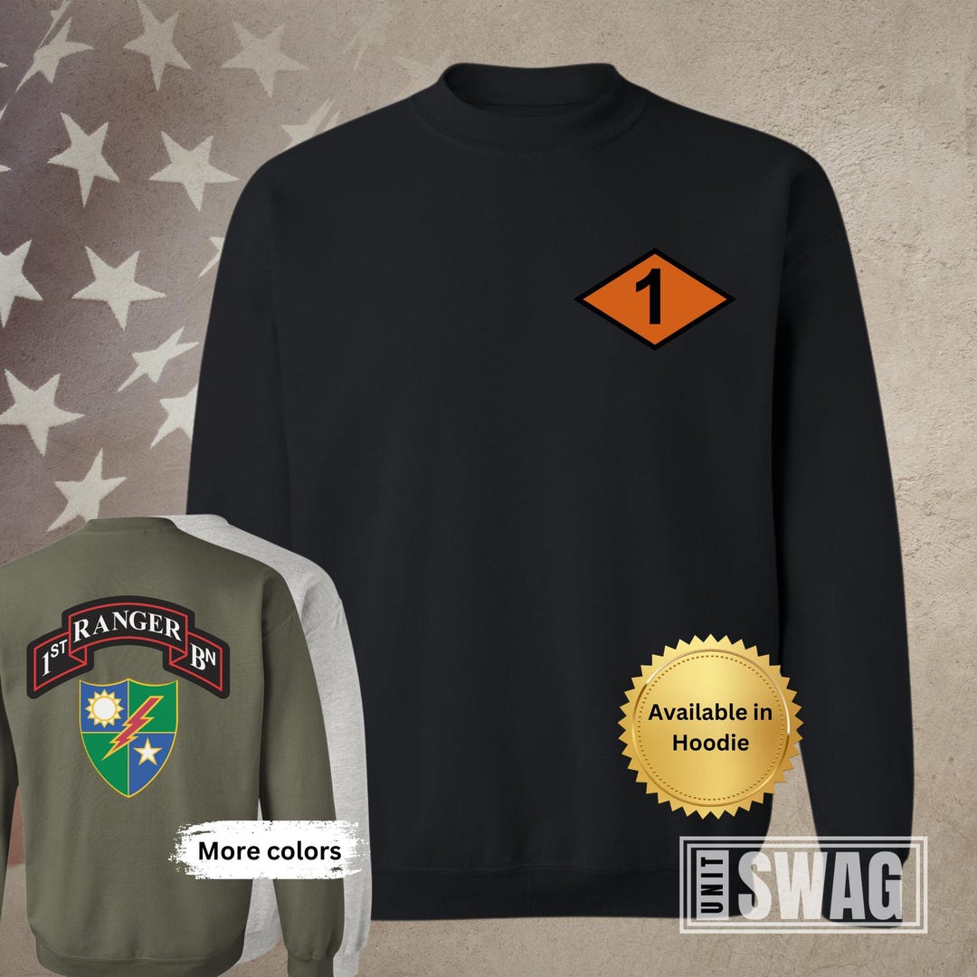 1/75 Ranger Battalion Diamond & DUI Sweatshirt Ranger Sweatshirt RLTW ...