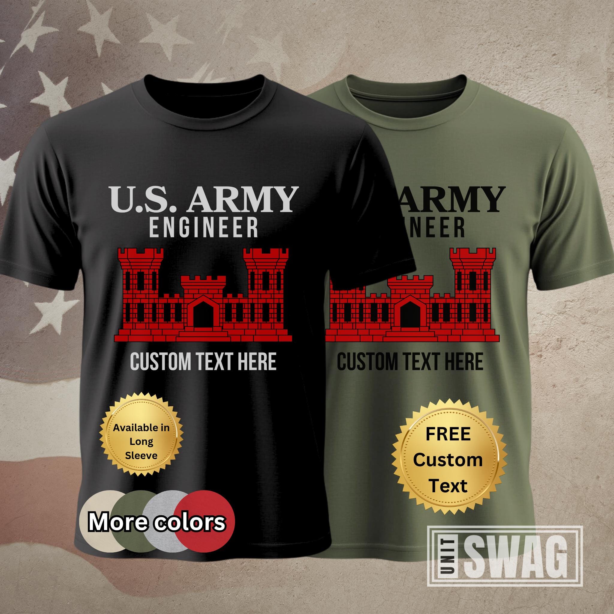 Army Engineer, T-shirt, Personalized, Combat Engineer, 12B, 12N ...