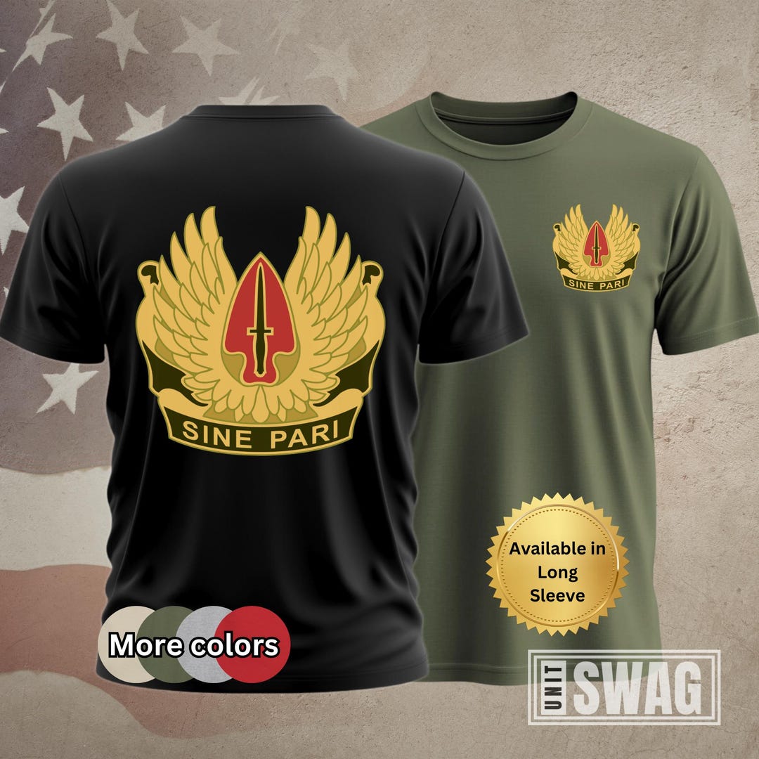 Special Operations Command, T-shirt, USASOC, Sine Pari, Unit Insignia ...