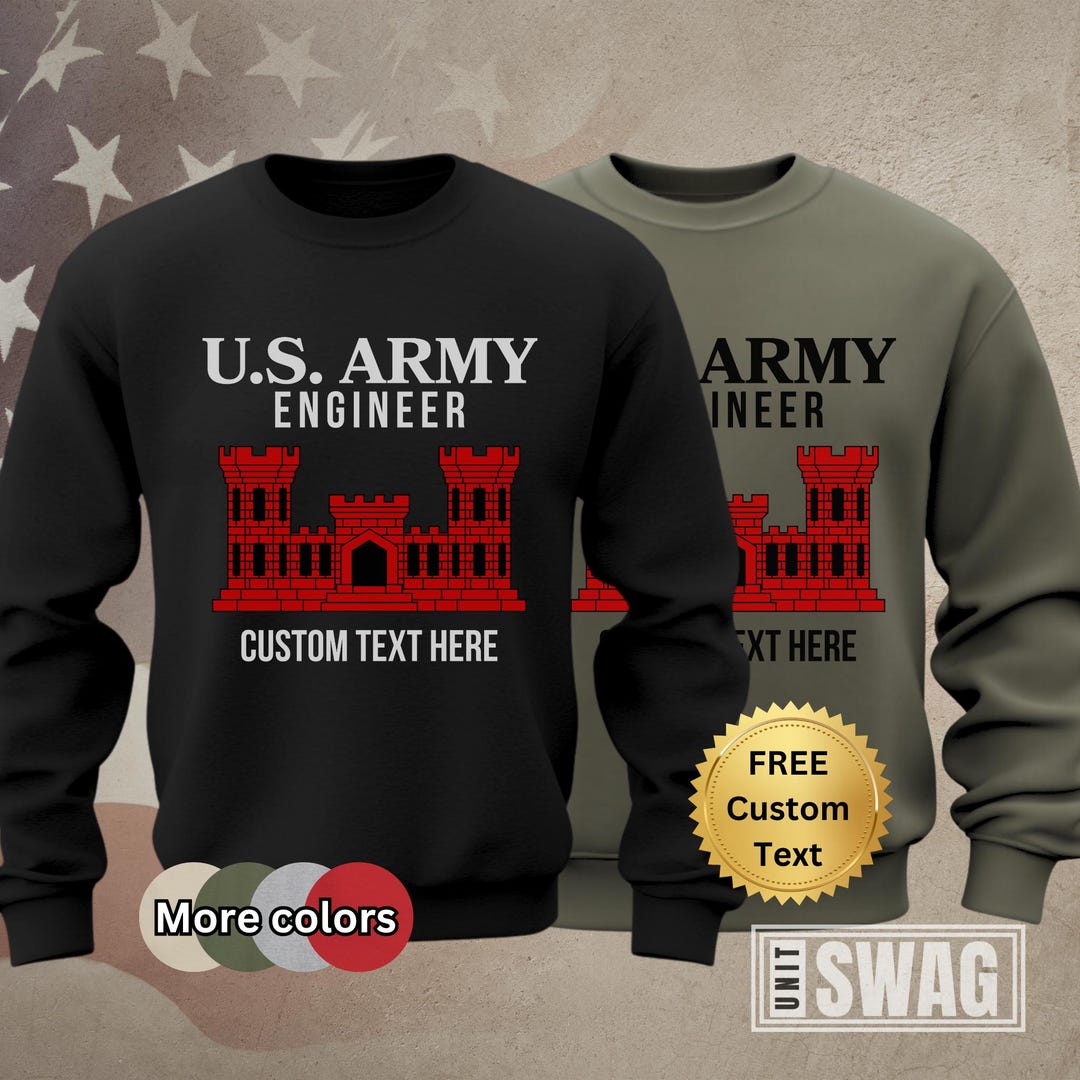 Army Engineer, Sweatshirt, Personalized, Combat Engineer, 12B, 12N ...
