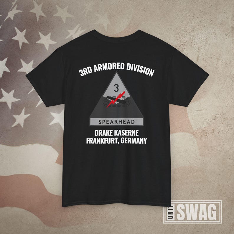 3rd Armored Division, T-shirt, 3 AD, Spearhead, Spearhead March ...