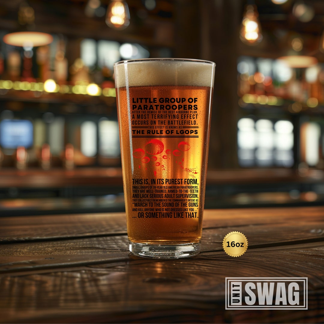 Airborne Trooper Pint Glass, Paratrooper Airborne, Vintage Airborne ...
