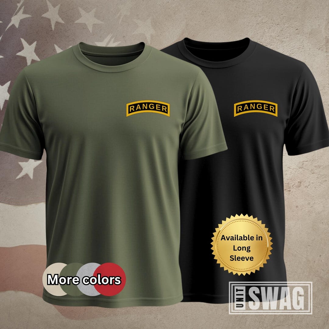 Ranger Tab, T-shirt, Rangers Lead the Way, Ranger Regiment, Army Ranger ...