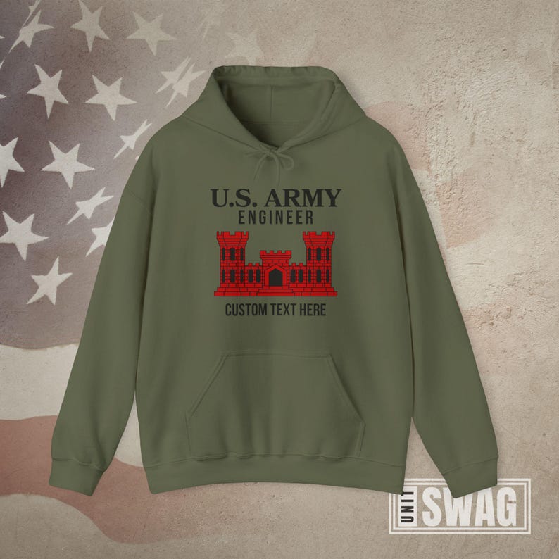 Army Engineer, Hoodie, Personalized, Combat Engineer, 12B, 12N ...