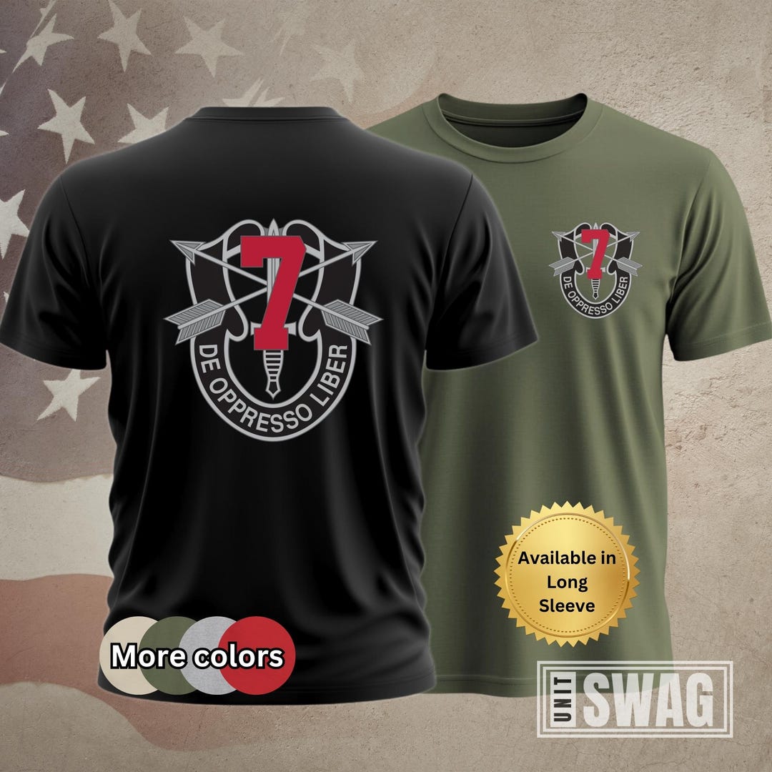 7th SFG (A), T-shirt, 7th Special Forces Group, Airborne, 7 SFG, De ...