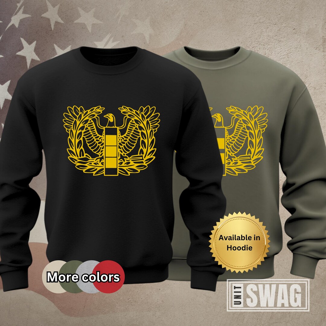 Warrant Officer Rising Eagle, Sweatshirt, Custom Rank, WO1, WO2, WO3 ...