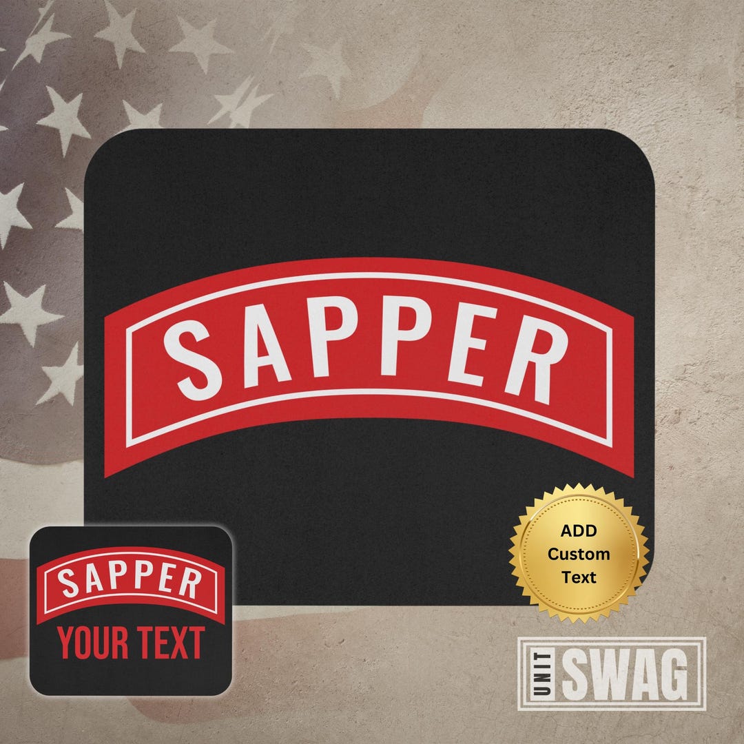 US Army Sapper Mouse Pad, Sapper Tab Mousepad, Sapper Instructor, US Army Sapper, US Army ...