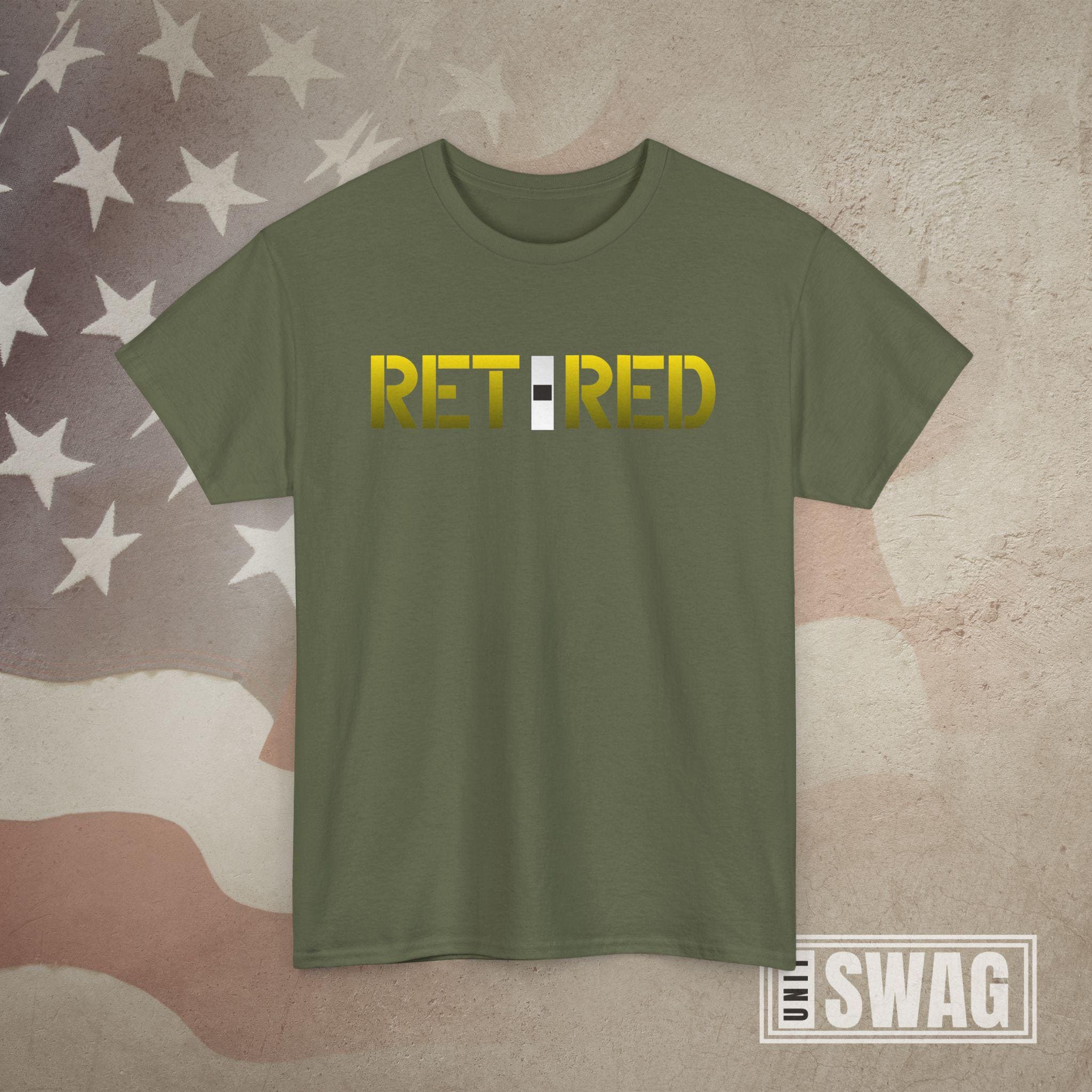 Warrant Officer Retired, T-shirt, Custom Rank, WO1, WO2, WO3, WO4, WO5 ...