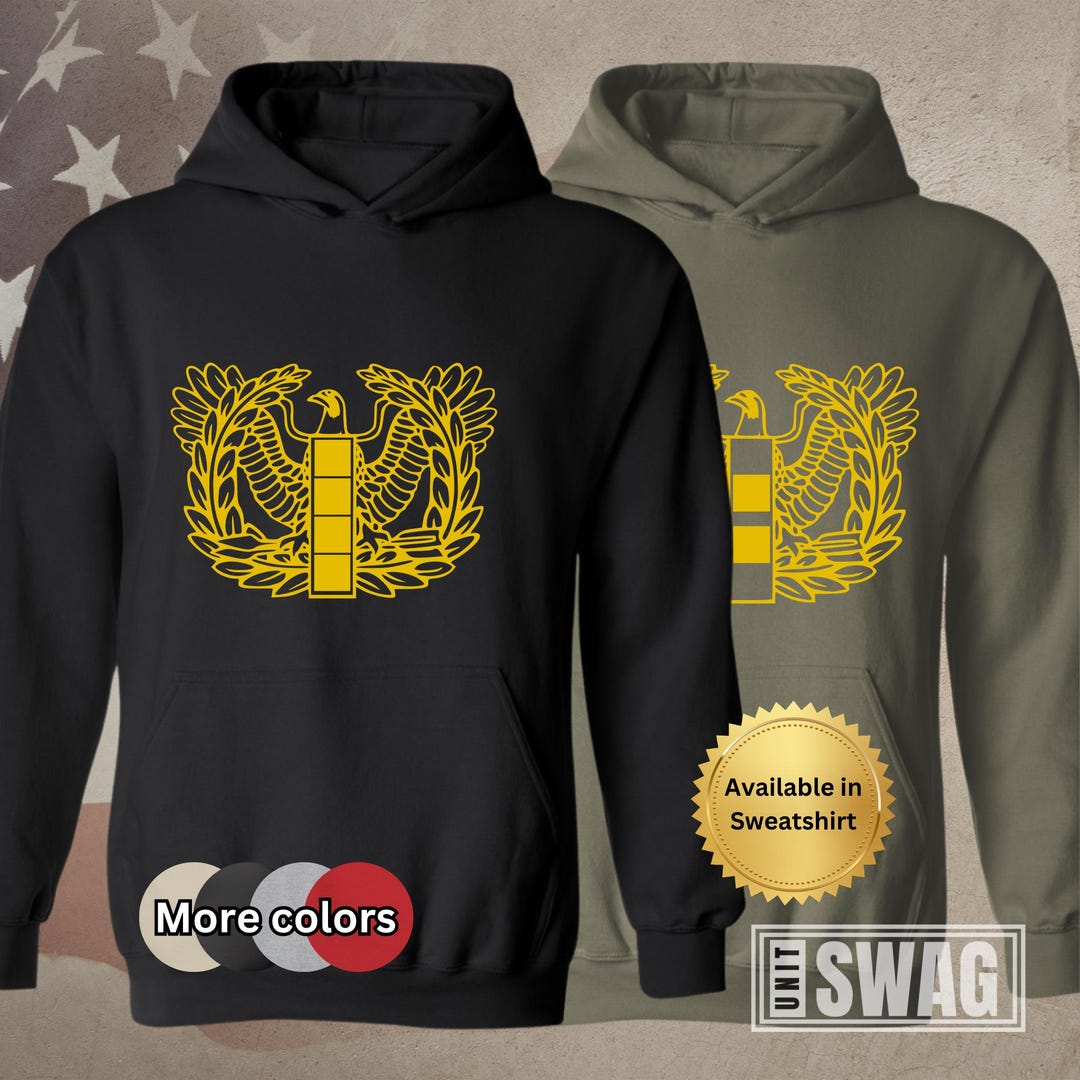 Warrant Officer Rising Eagle, Hoodie, Custom Rank, WO1, WO2, WO3, WO4 ...
