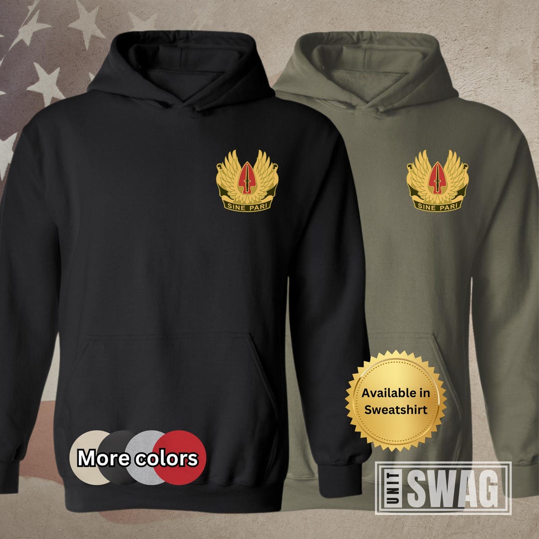 Special Operations Command, Hoodie, USASOC, Sine Pari, Unit Insignia ...
