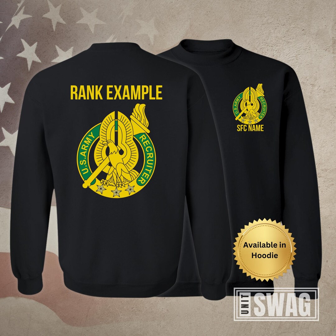 Recruiter, Sweatshirt, Military Recruiter, Gold Recruiter Badge ...