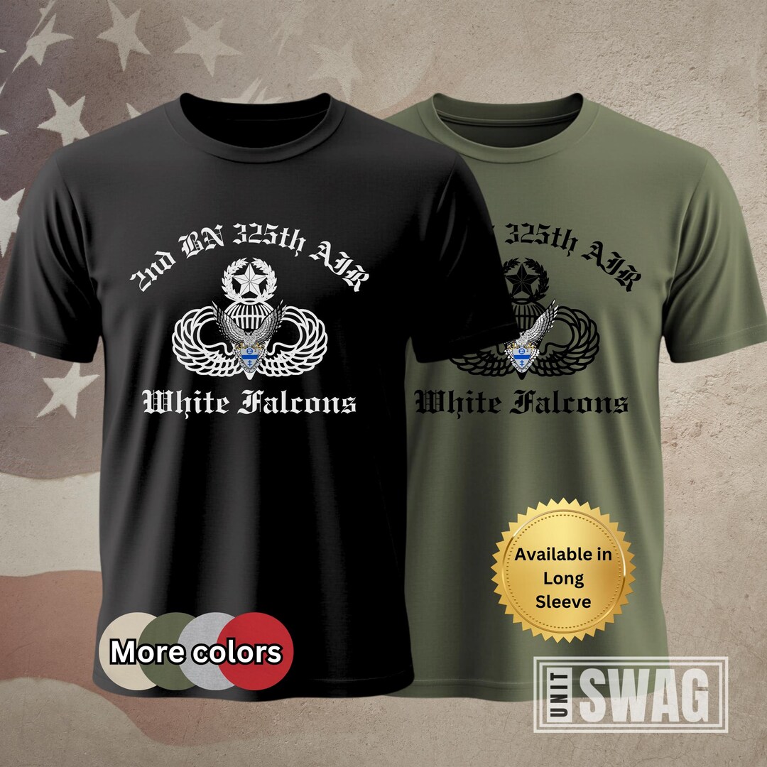 2-325 AIR, T-shirt, Airborne Infantry Regiment, White Falcons, Let's Go ...