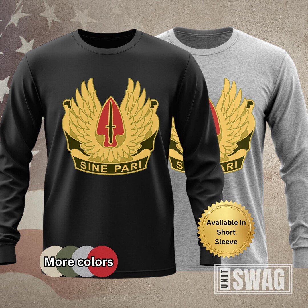 Special Operations Command, Long Sleeve, T-shirt, USASOC, Sine Pari, Unit Insignia, Green Berets ...