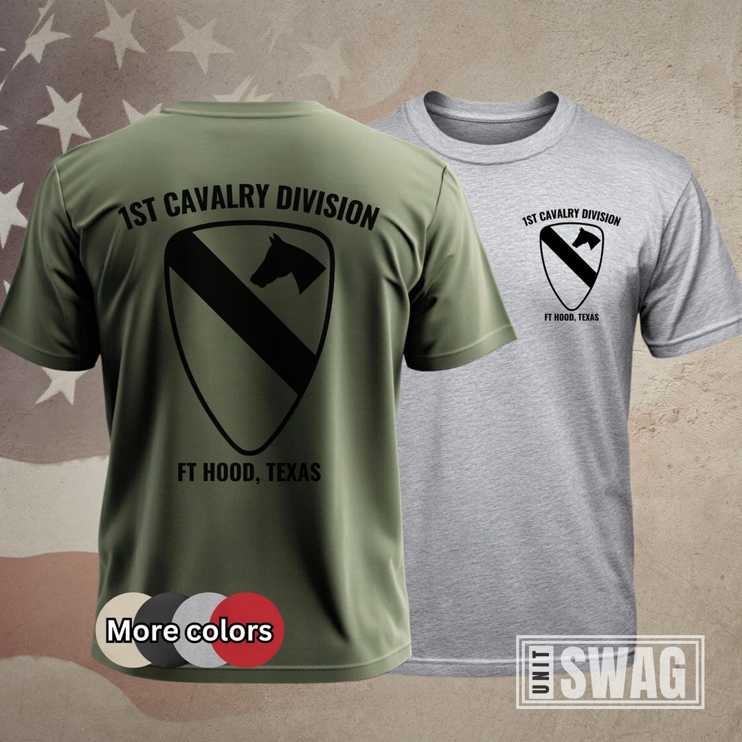 1st Cavalry Division, T-shirt, Fort Hood, Texas, 1 CAV, Fort Cavazos ...