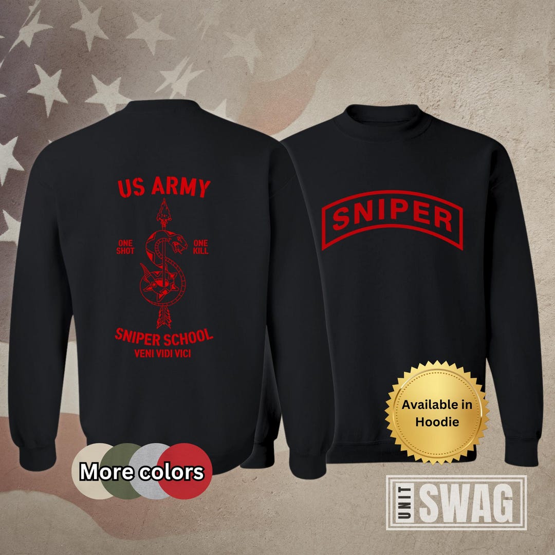 US Army Sniper Sweatshirt, Sniper Tab, Sniper Instructor, US Army ...
