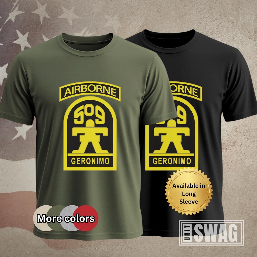 509th Parachute Infantry Regiment, T-shirt, 509 PIR, Geronimo, Airborne ...