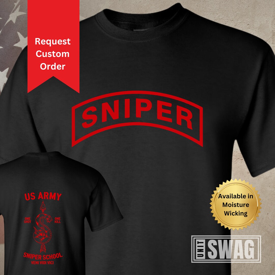 US Army Sniper T-shirt, Sniper Tab Shirt, Sniper Instructor, US Army ...