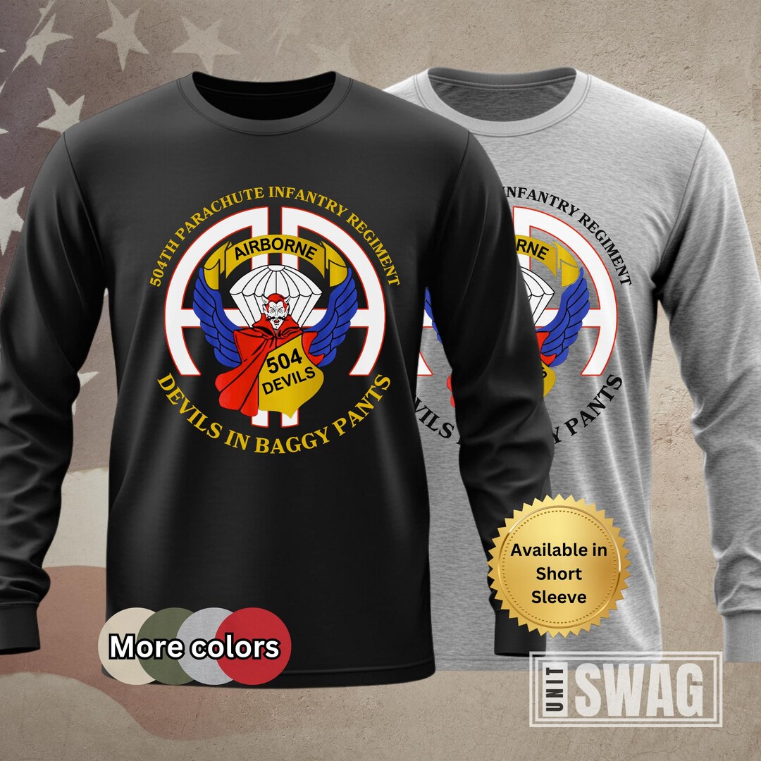 504th Parachute Infantry Regiment, Long Sleeve, T-shirt, 504th PIR ...